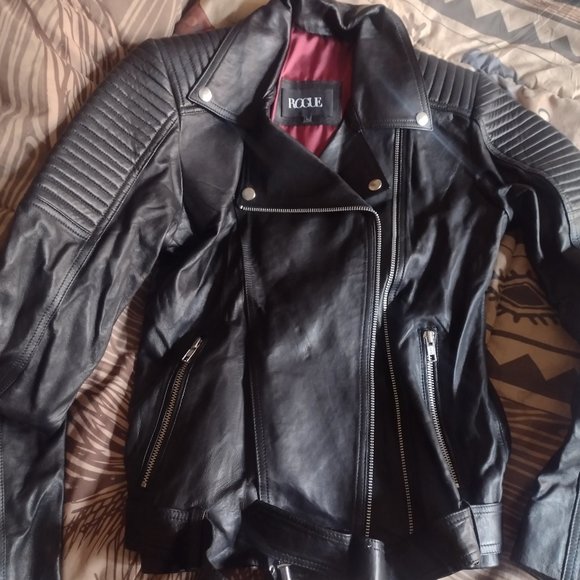 Rouge the label | Jackets & Coats | Rouge The Label Lamb Leather Biker ...